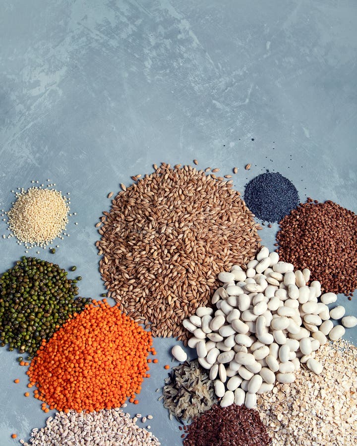 Various Kinds of Natural Grains Stock Image - Image of plant, buckwheat ...