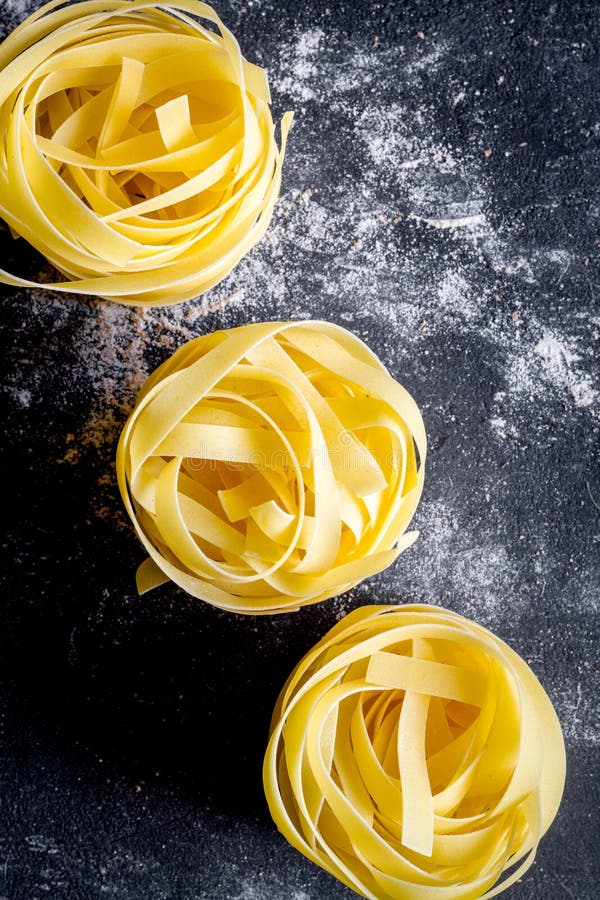 Various Kinds of Paste on Dark Background Top View Stock Photo - Image ...