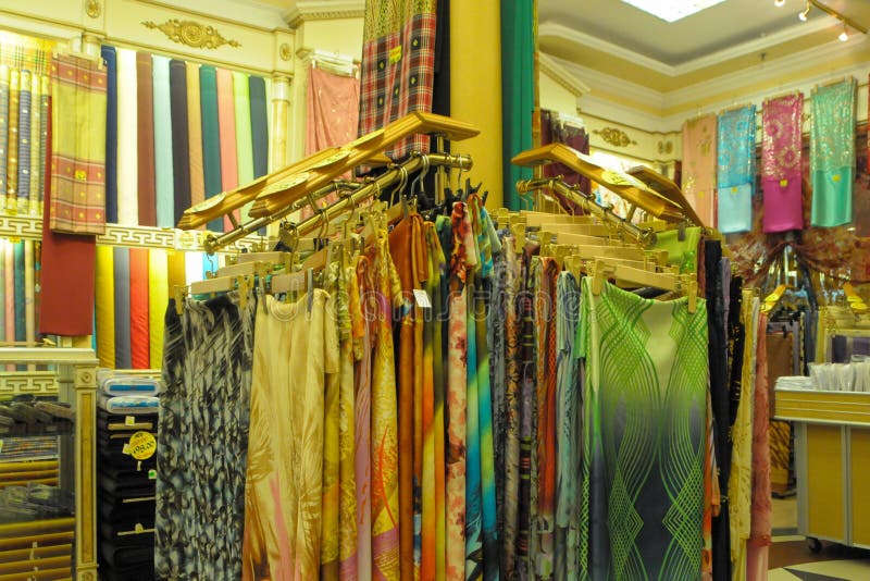 Various Kinds of Soft Fabrics with Colors and Patterns on Display in ...