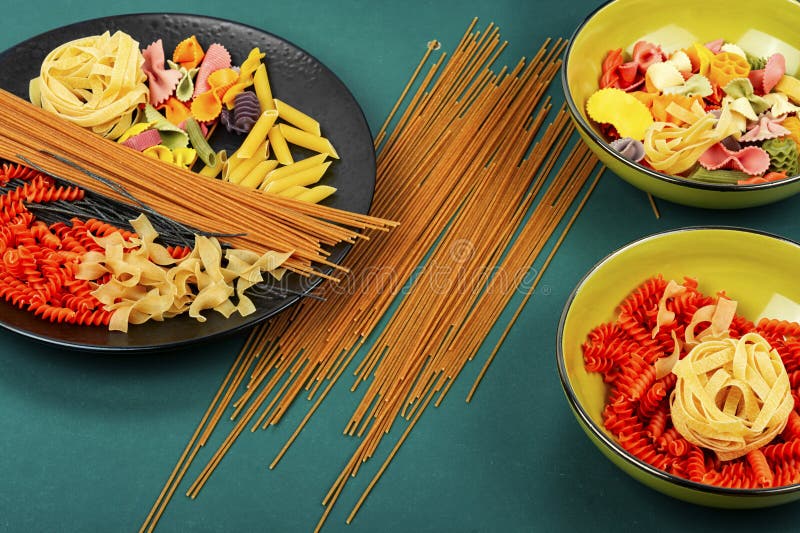 Assortment of Raw Pasta and Macaroni Stock Photo - Image of collection ...