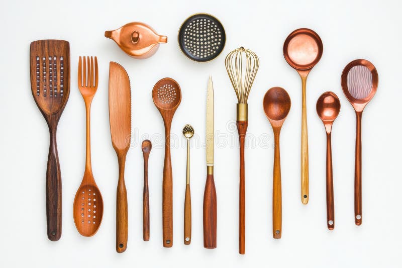 Various Kitchen Tools Including Spatulas, Whisks, and Spoons are Neatly ...
