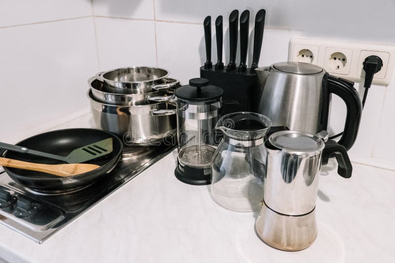 Various kitchen utensils stock image. Image of ware - 113750983