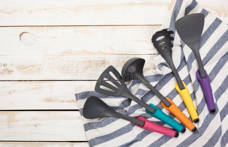 Various kitchen utensils stock photo. Image of brown - 79196246