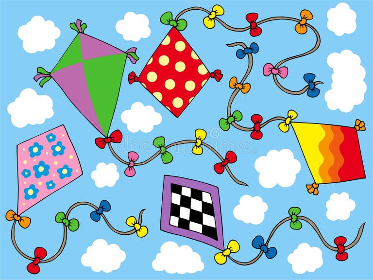 Cute Kite Pattern Cartoon Stock Illustrations – 1,192 Cute Kite Pattern ...