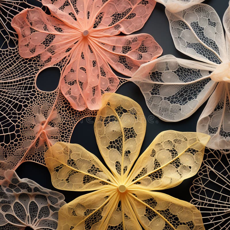 Biomimicry-inspired Lace Flower Series with Translucent Detail Stock ...