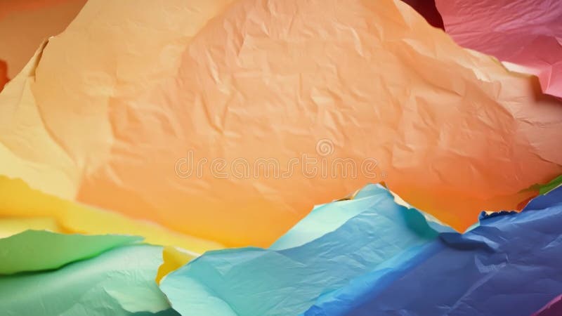 Colorful Layers of Tissue Paper Arranged in Vibrant Patterns Showcasing ...