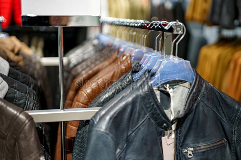 Leather Jackets for Sale in a Retail Shop Showcasing Various Styles and ...
