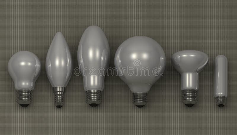 Various light bulbs stock illustration. Illustration of light - 51453584