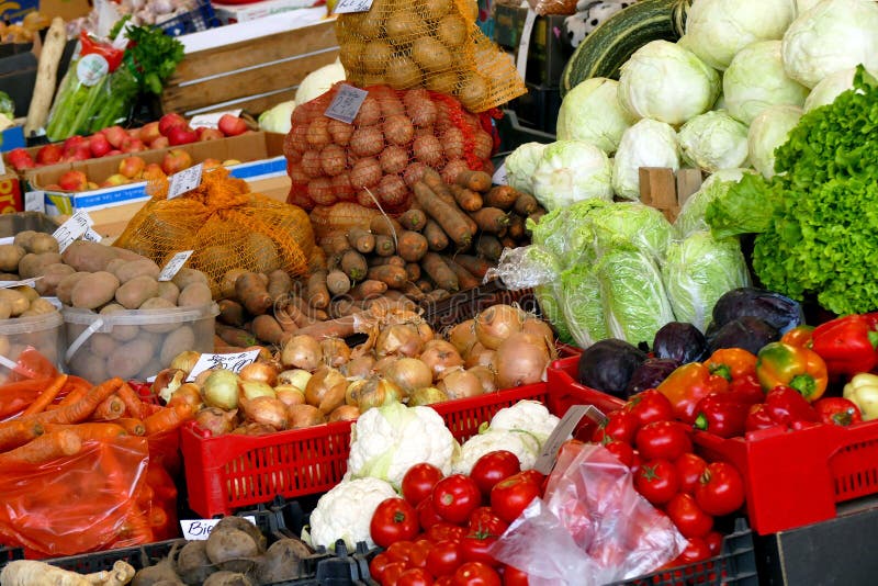 Various Local Products at the Bazaar Stock Photo - Image of seller ...