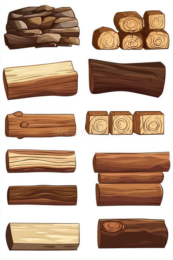 Various log types stock image. Image of rustic, decor - 375842725