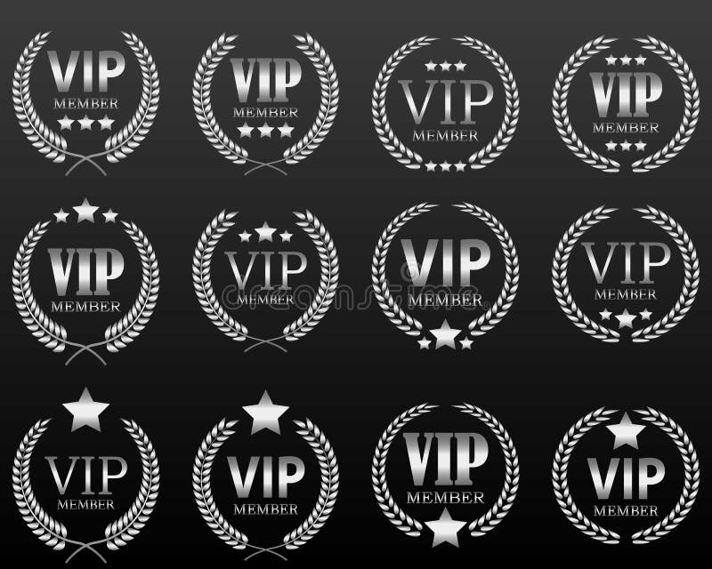 Various Luxury Silver VIP Label by Vector Design Stock Vector ...