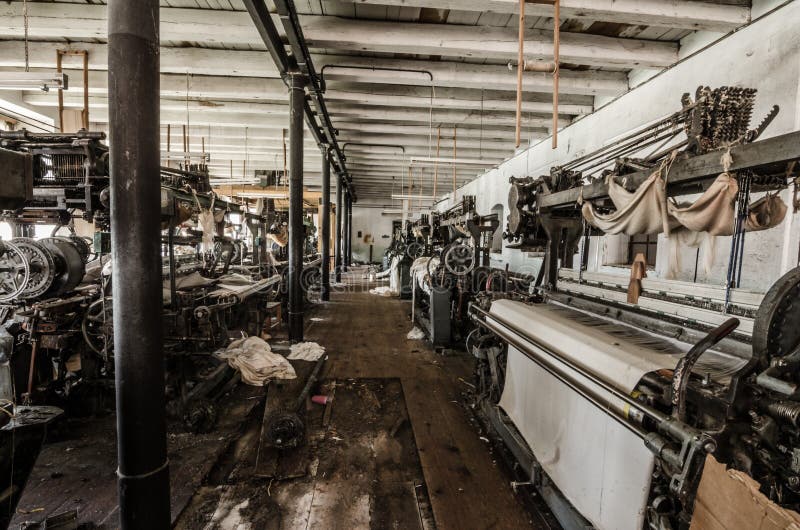 Various Machines in Spinning Stock Photo - Image of building, factory ...