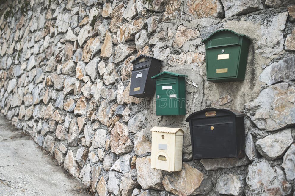 Various mailboxes stock image. Image of delivery, iron - 137937867