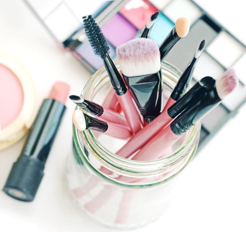 Various makeup products stock photo. Image of loose, beauty - 44040458