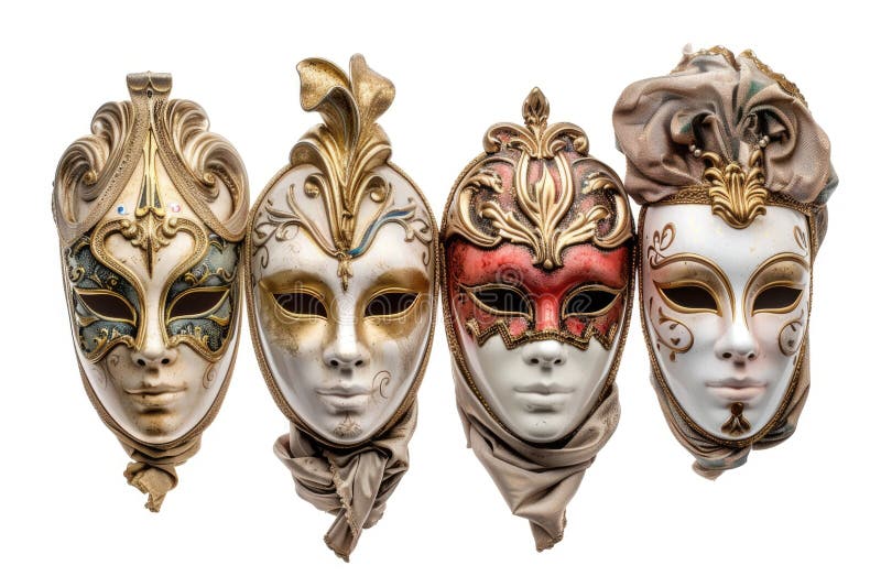 Various Masks with Unique Designs, Ideal for Parties or Events Stock ...
