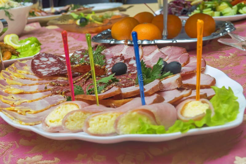 Various meat delicacies stock photo. Image of cuisine - 105934958