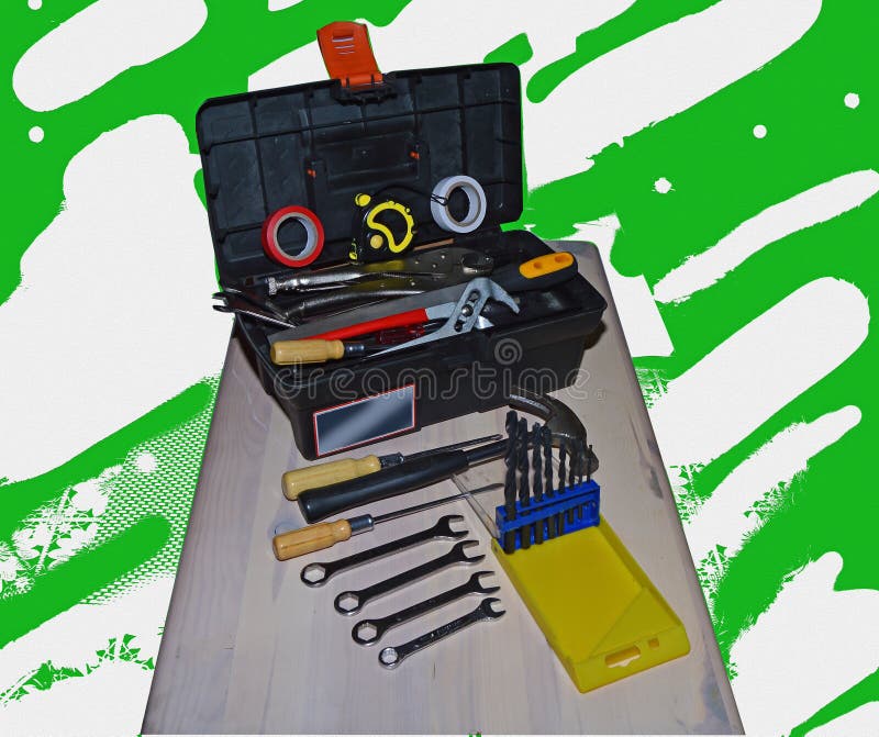 Various Mechanical Tools for Mechanics and Builders Stock Image - Image ...