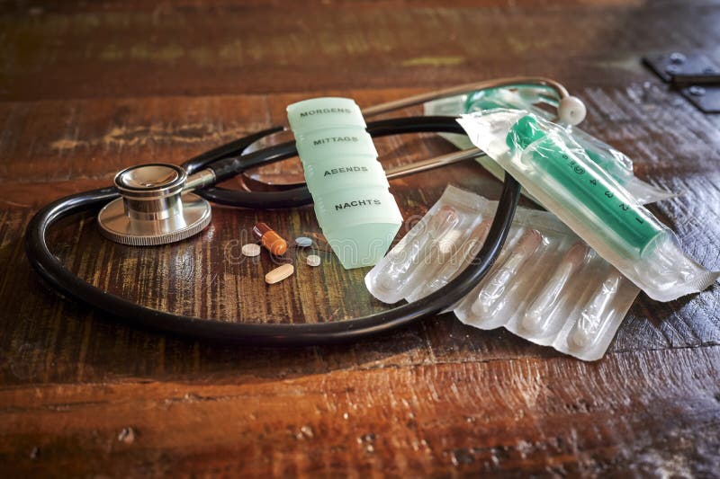 Various Medical Objects, Such As Stethoscopes and Tablets, for the ...