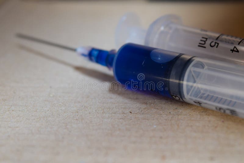 Various Medical Syringes with Injection Solution Stock Photo - Image of ...