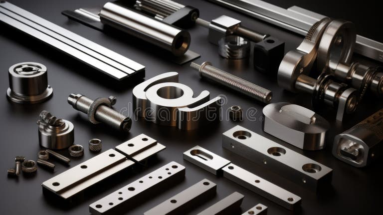 Various Metal Components for Industrial Use. Perfect for Engineering ...