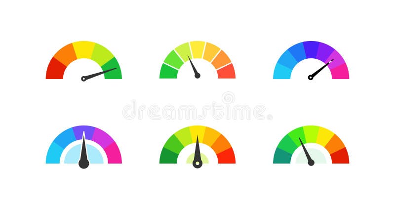 Various Meters Isolated Vector Illustration Set Stock Vector ...