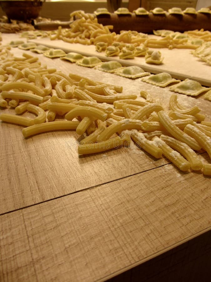 Various Mix of Fresh Italian Homemade Pasta Stock Image - Image of meal ...