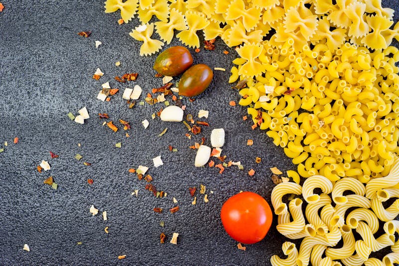 Mix of pasta stock photo. Image of dinner, healthy, food - 102957402