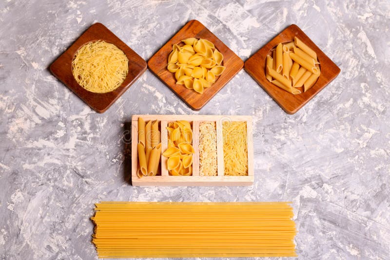 Various mix of pasta stock photo. Image of assortment - 86710098