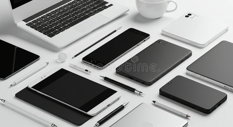 Various Modern Electronic Devices, Including Laptops, Tablets, and ...