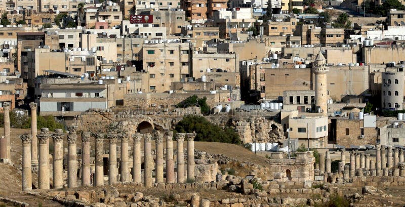 Buildings and Monuments in Jerash Stock Image - Image of city ...