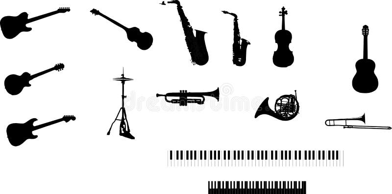 Various Musical Instruments Stock Vector - Illustration of music ...