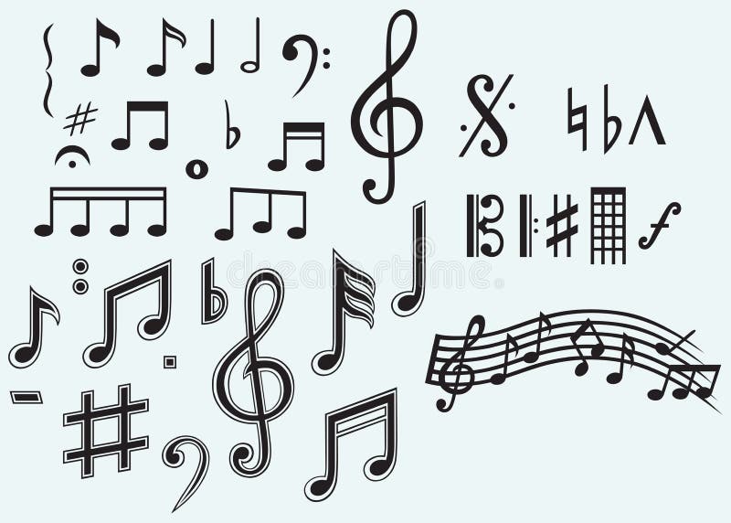 Music notes stock vector. Illustration of design, decorative - 45798062