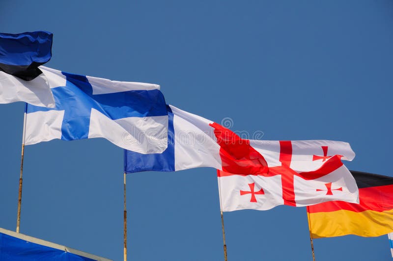Various national flags stock photo. Image of finland, government - 6306406