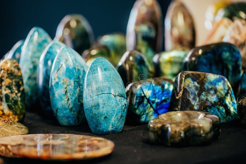 Various Natural Colorful Different Shape Stones Minerals Gems on the ...