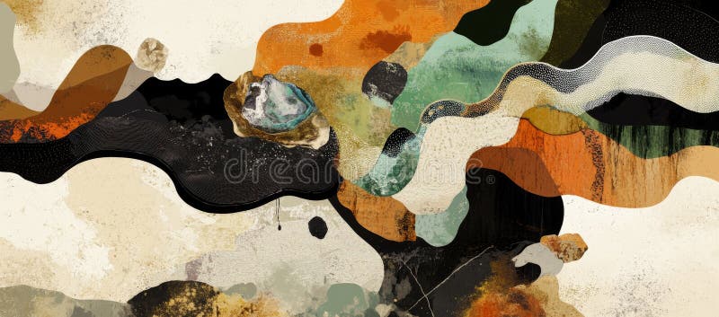 Various Natural Earth Textures Layered in an Abstract Background, Stock ...