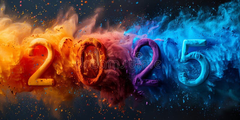 Various Numbers in Different Vibrant Colors Arranged in a Stylized ...