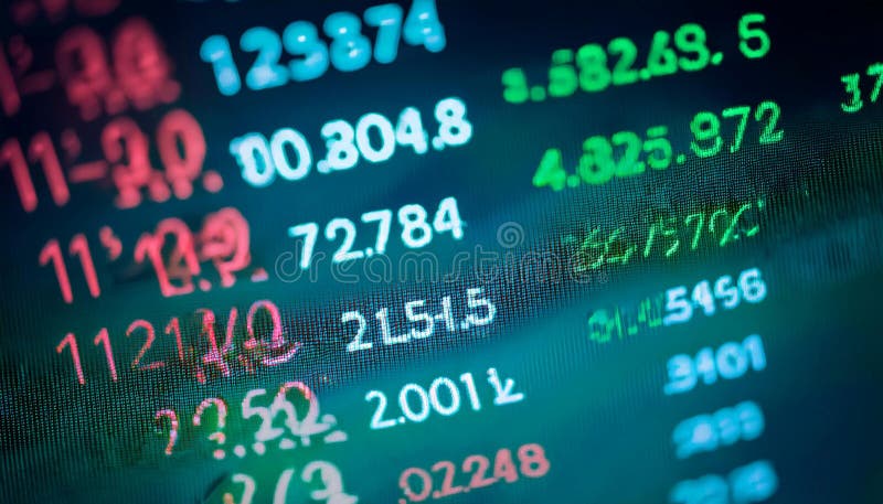Various Numbers Displayed on a Digital Screen, Symbolizing Data ...