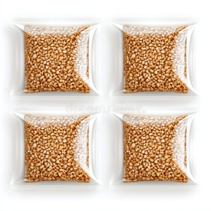 Various Nutritious Snacks are Packaged in Clear Pouches Set Against a ...