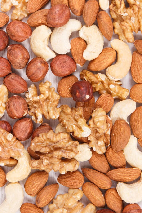 Various Nuts and Almonds Containing Healthy Natural Vitamins and ...