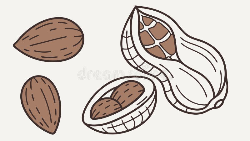 Various Nuts Collection, Healthy Snack Food Elements Vector, Vector ...