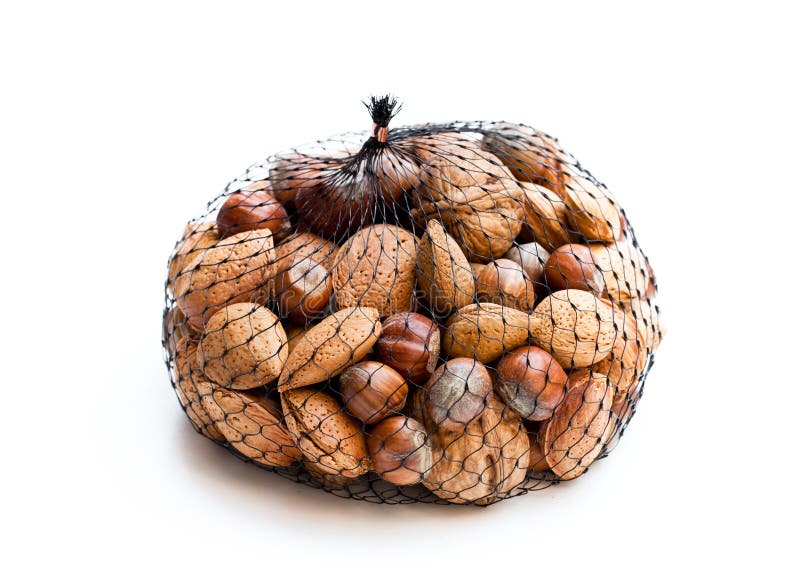 Various Nuts Isolated on White Stock Photo - Image of isolated, spiced ...