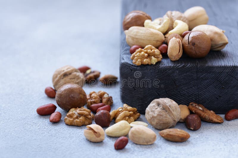 Various nuts stock photo. Image of protein, closeup - 130886014