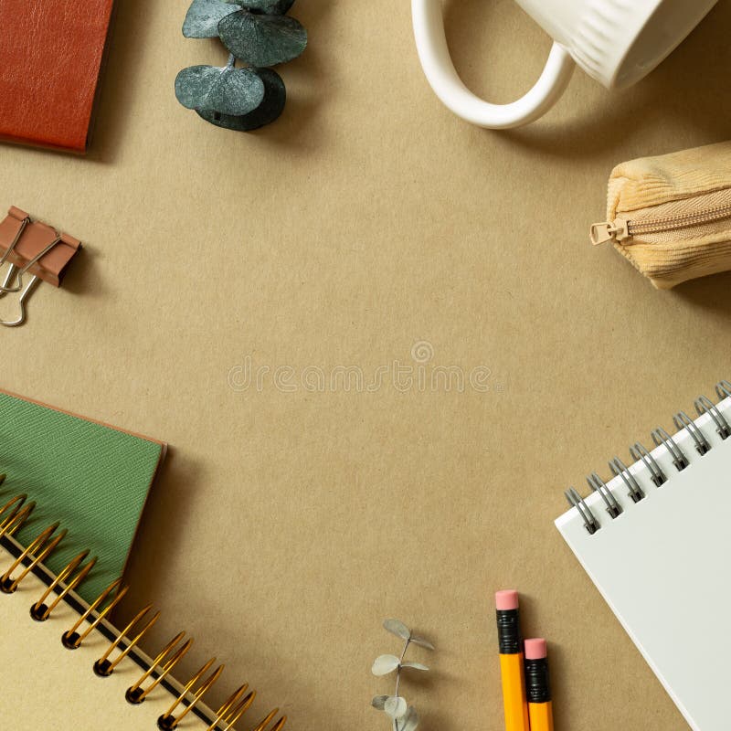 Various office supplies stock image. Image of calendar - 1732143