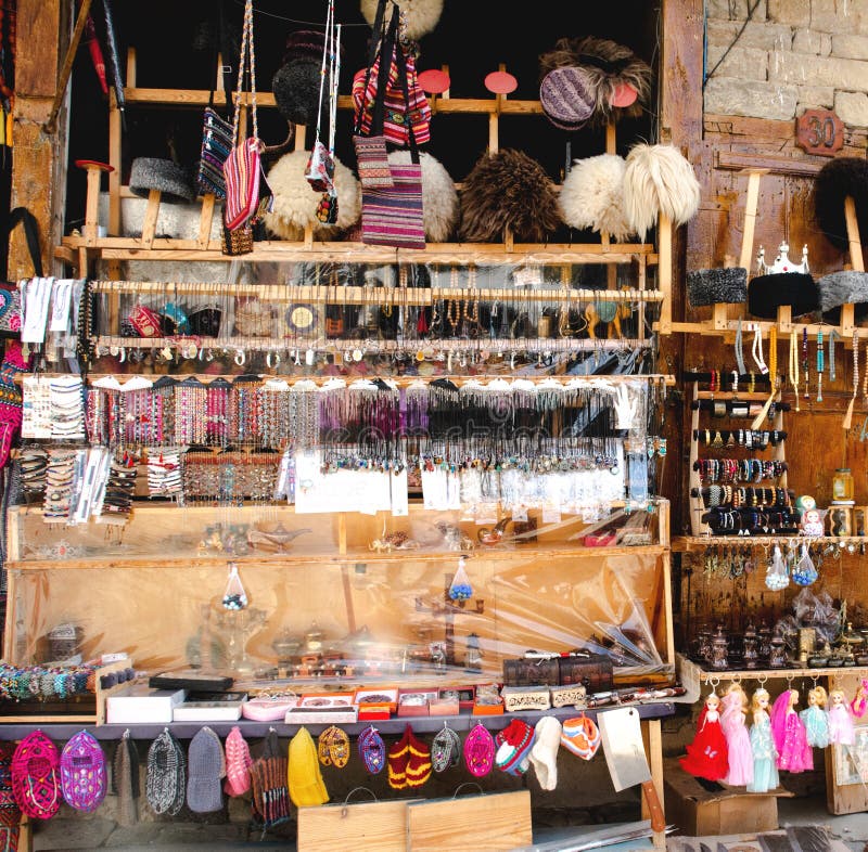 Various Oriental Handicraft Items Stock Photo - Image of landmark, glow ...