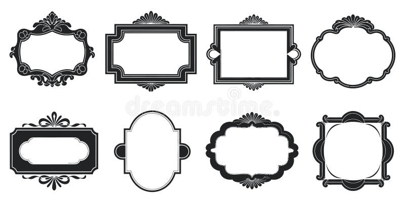 Various Ornate Antique Frames are Arranged in Two Rows, Showcasing ...