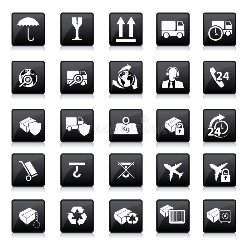 Various packaging signs stock vector. Illustration of storage - 25387820