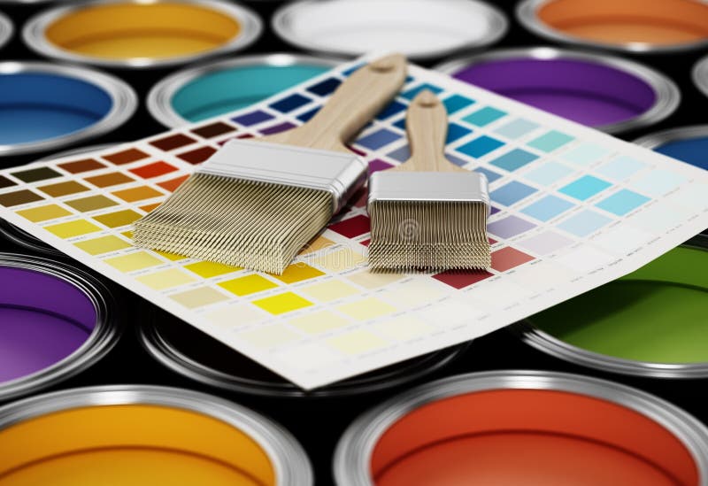 Paint cans stock photo. Image of secondary, multicolored - 41677216