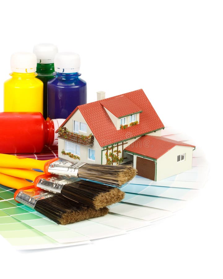 Painting Tools and Color Guide Stock Image - Image of design ...