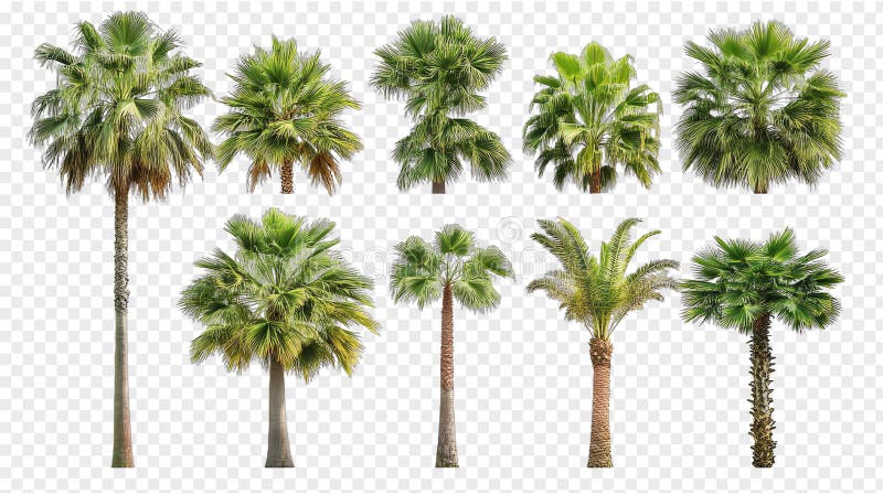 Various palm trees stock image. Illustration of gradient - 341489477