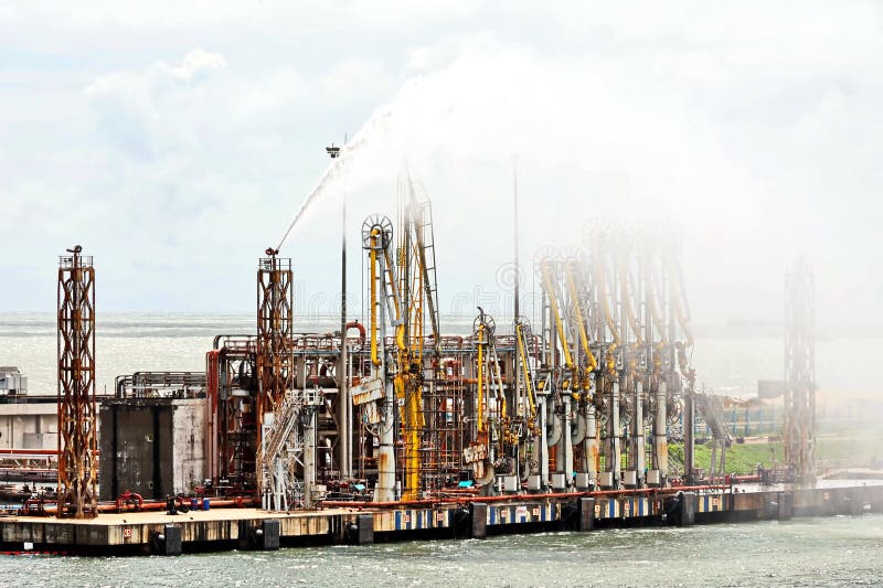 Various Panoramic Views of the Port, Piers, Terminal and Cityline of ...